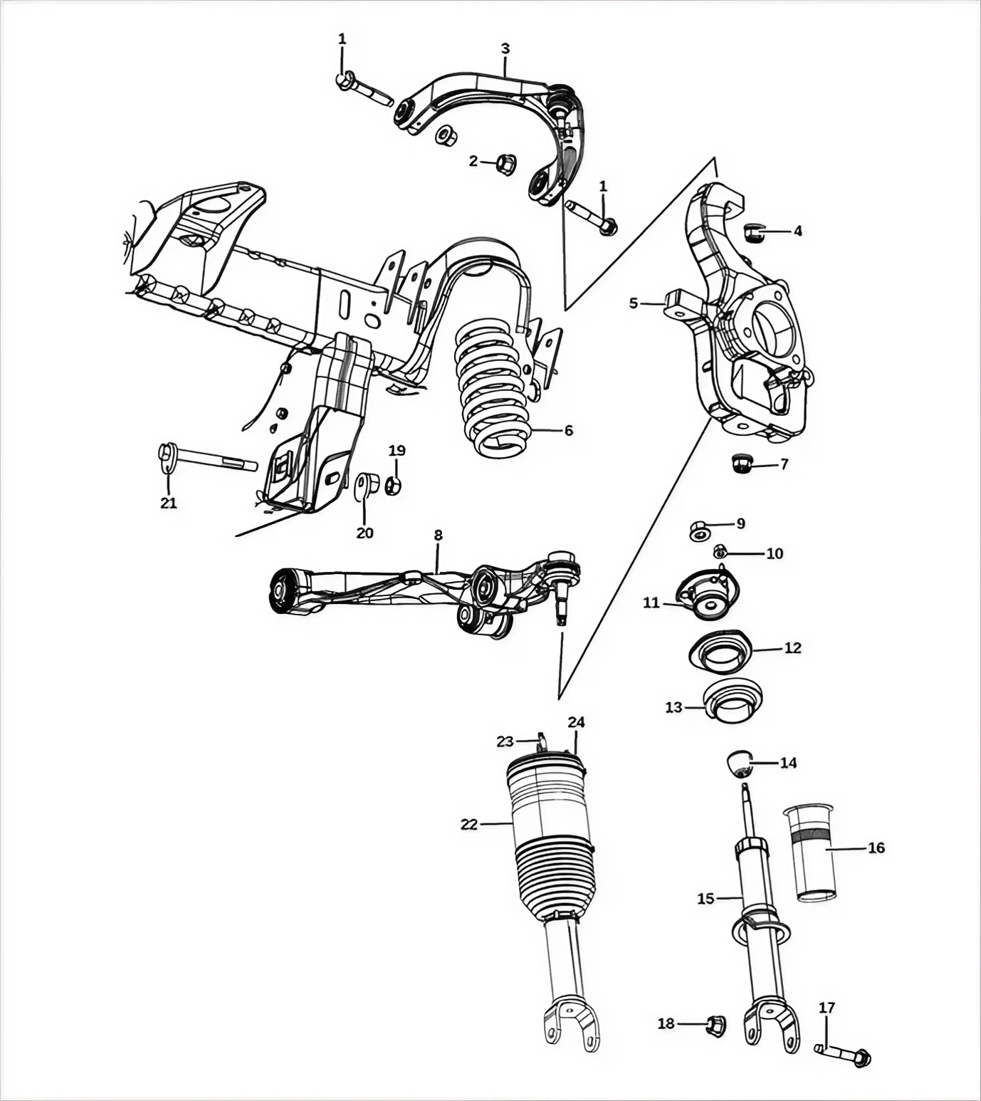 RAM 1500 (DS) 2013-2022 Zawieszenie przód 4WD - Części z USA daw. Fenix ...